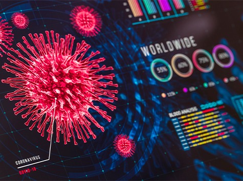 Carte informatique des mécanismes biologiques du Covid-19 - Genopole